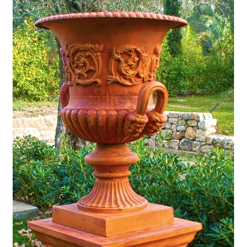 vase Médicis couleur terre cuite